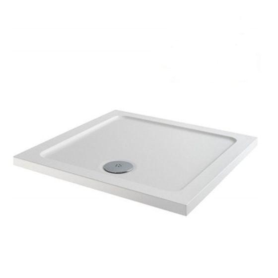 MX Elements 900 x 900mm Anti-Slip Square Shower Tray - White - ASSCO