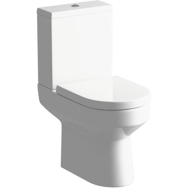 Ruby Missy Rimless Close Coupled Open Back WC & Soft Close Seat - RUBY
