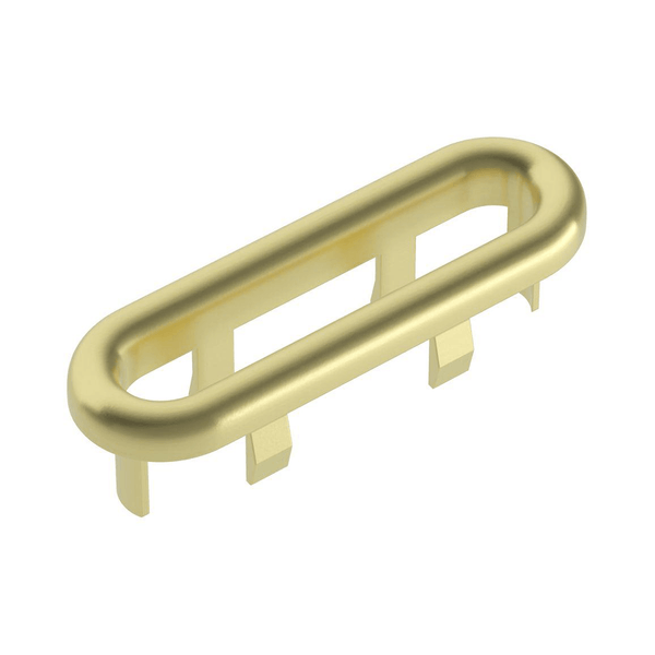 Ruby Oval Overflow Ring - Brushed Brass - RUBY106330