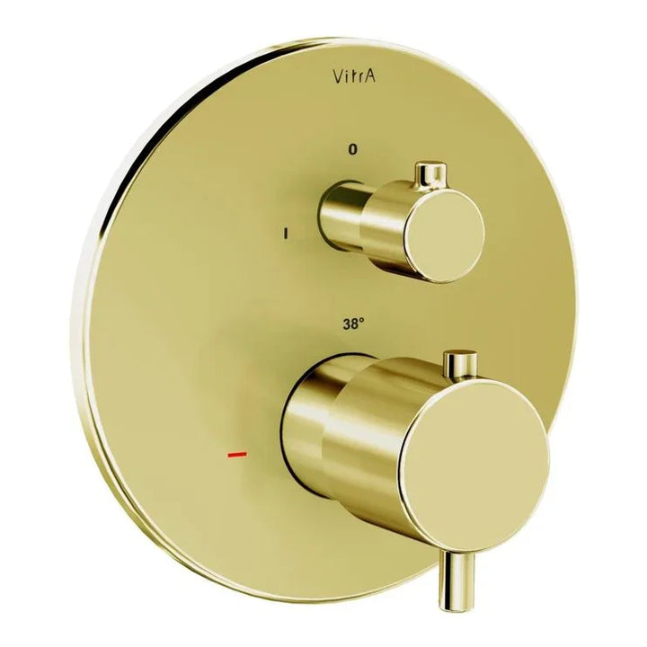 VitrA Root Round Integrated Thermostatic Bath/Shower Mixer Valve | Sof