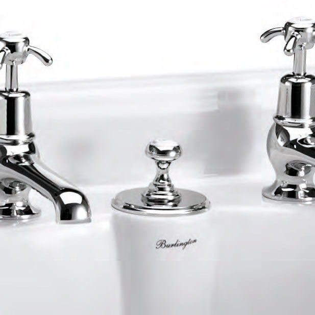 Burlington Classic Basin Invisible Overflow and Waste Chrome Plated W9 ...