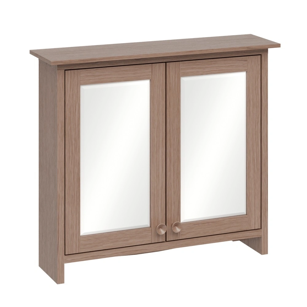 Burlington Guild 650mm Bathroom Mirror Cabinet - Dark Oak | GU6557DOK_CAB