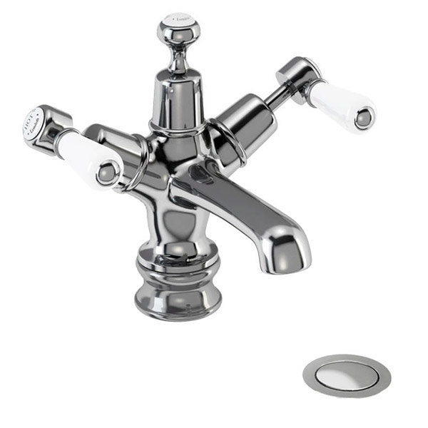 Burlington Kensington Regent Chrome Basin Mixer Tap with Click Clack ...