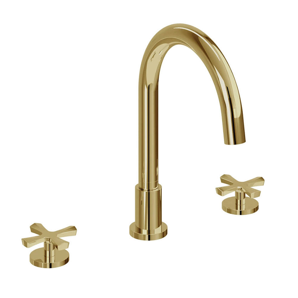 Burlington Riviera Art Deco Gold 3 Hole Bath Filler RIV32-GOLD ...