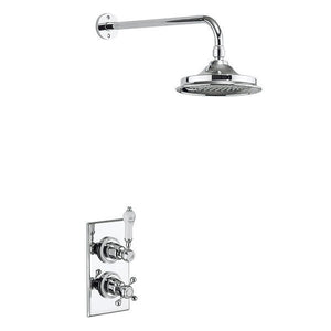 Burlington Trent Thermostatic Concealed Shower Valve with Fixed Head ...