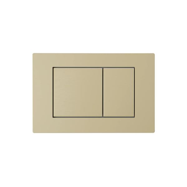 Imex Brushed Brass Square Stainless Steel Flush Button - SSFB-SQ-BRASS