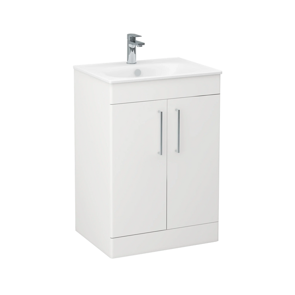 Imex Ivan 600mm Floor Standing Double Door Vanity in White - 2DO-2-WHI