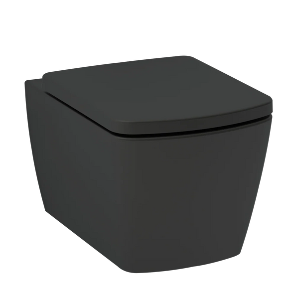 Imex Ravine Rimless Wall Hung Pan in Black - CH10160RBL