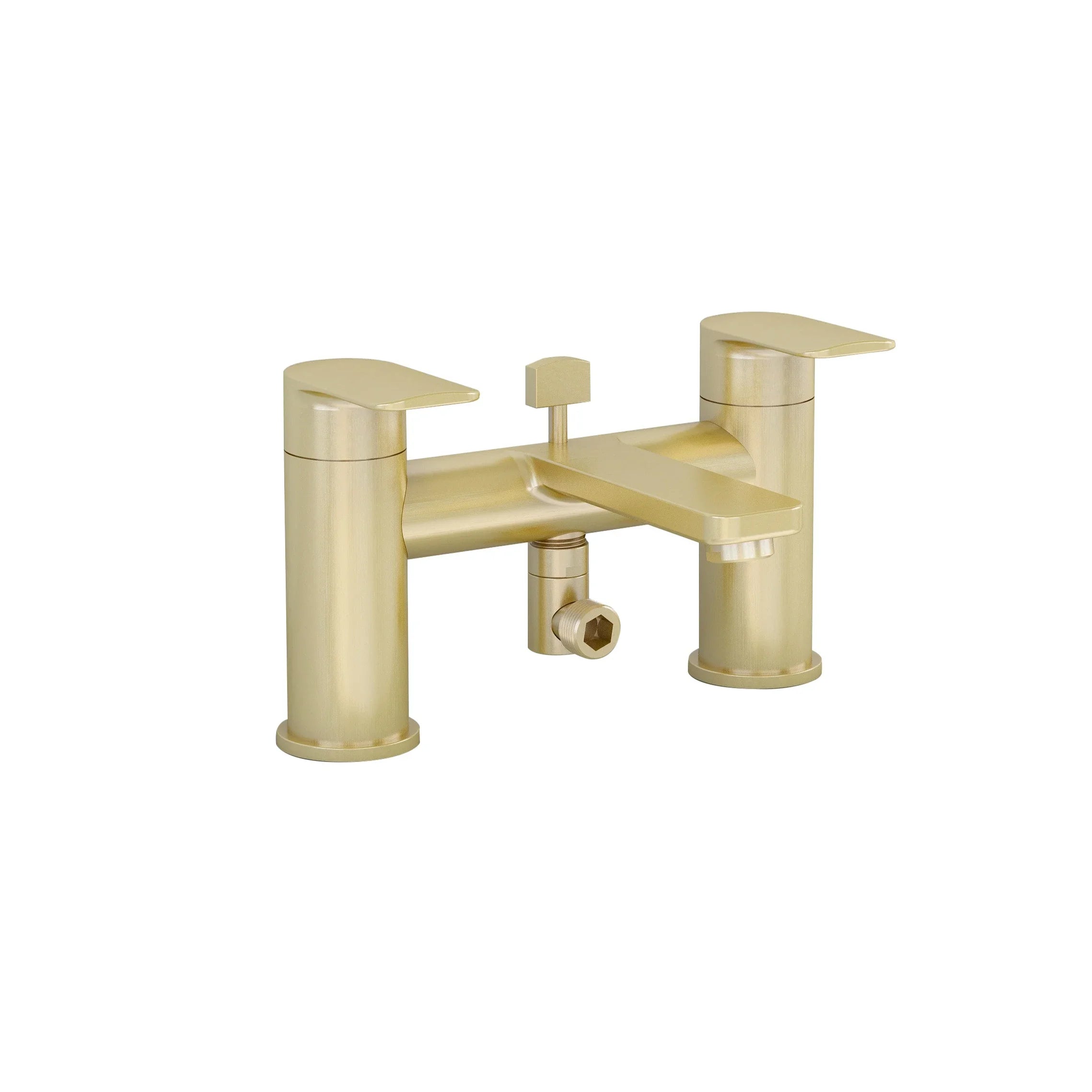 Imex Suburb Bath Shower Mixer in Brushed Brass with Kit (Incl Hose, Ha