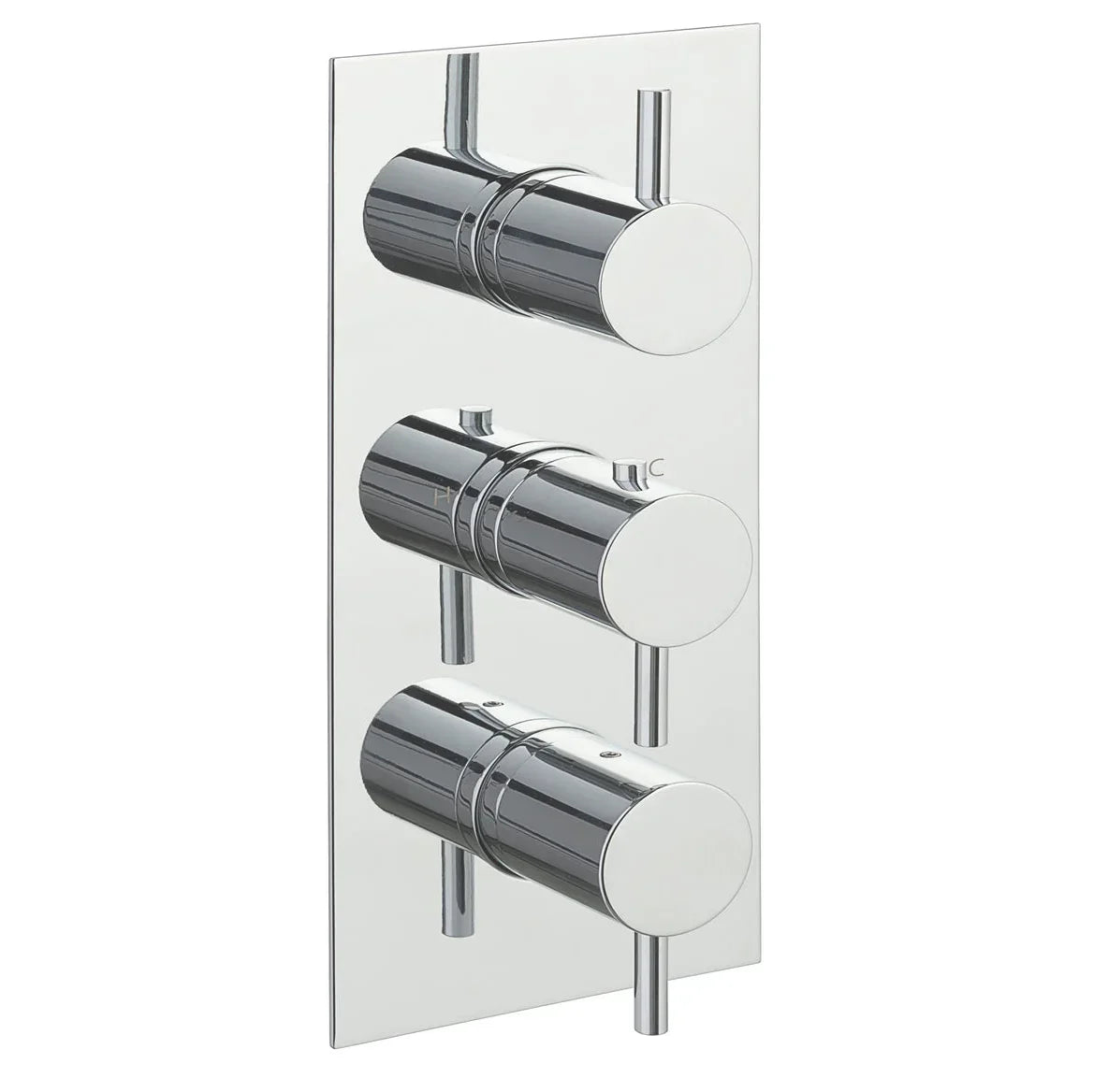 JTP Florence Vertical Thermostatic Concealed 2 Outlet Shower Valve Wit