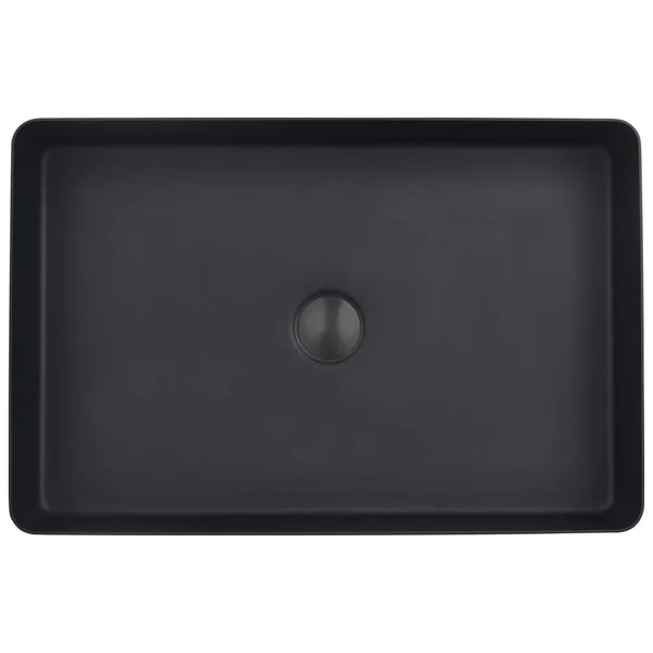 JTP Vos Rectangular Sit-On Countertop Basin 520mm Wide - Matt Black