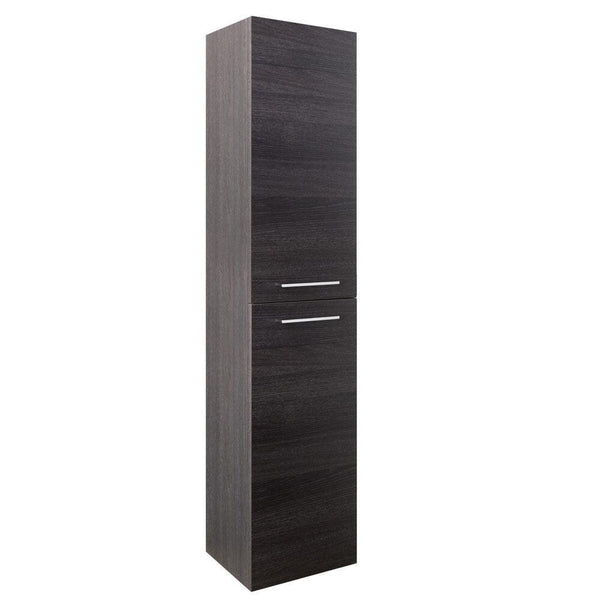 JTP Wall Hung 2| Door Tall Storage Unit 350mm Wide | Black | WAL160BK