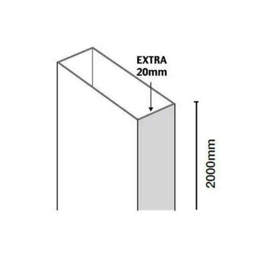 Merlyn Black Sliding Shower Door Extension Profile - BLKFSLEXT