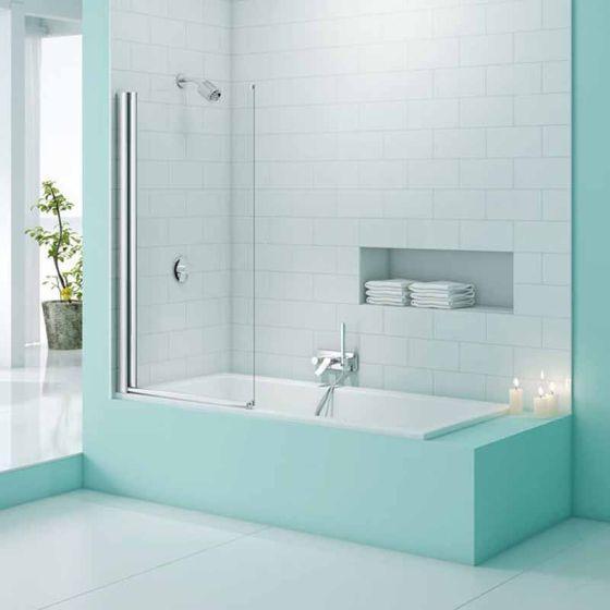 Merlyn SecureSeal 800 x 1500mm Single Panel Bath Screen - MS1