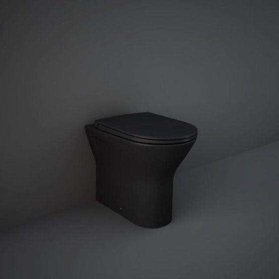 RAK Ceramics Feeling Rimless Back to Wall Toilet Pan | Matt Black | RS