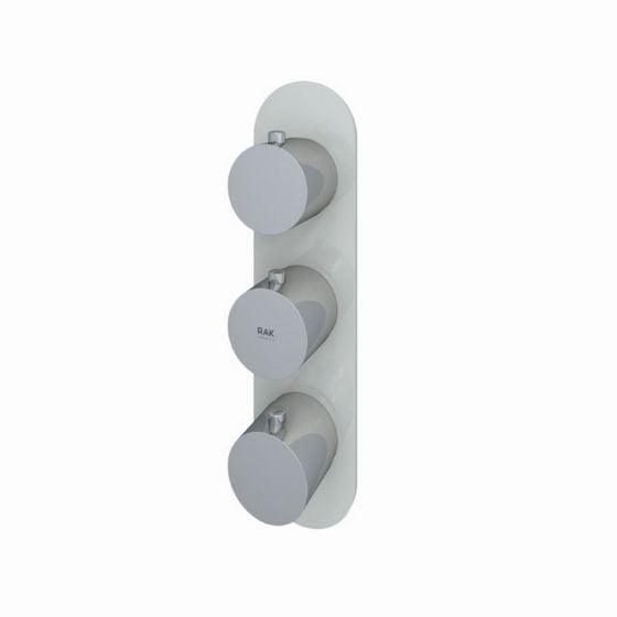 RAK Ceramics Feeling Round Shower Valve Dual Outlet Thermostatic - Gre