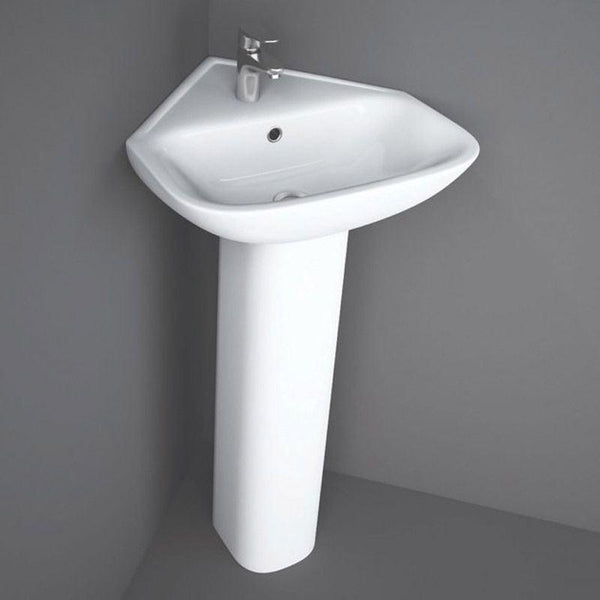 RAK Ceramics Origin Corner Basin 450x475mm | 1 Tap Hole | ORG2601AWHA