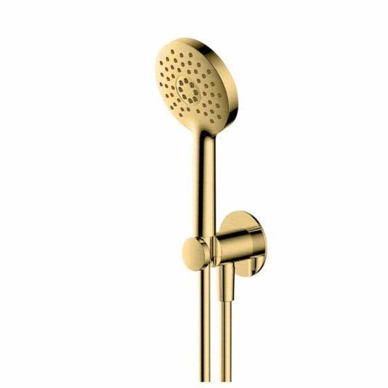 RAK Ceramics Petit Round Wall Mounted Shower Set - Brushed Gold - RAKP