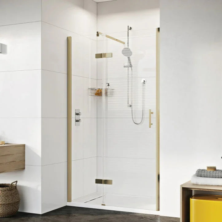 Roman Innov8 1000mm Hinged Door With Inline Panel For Alcoves - Brushe