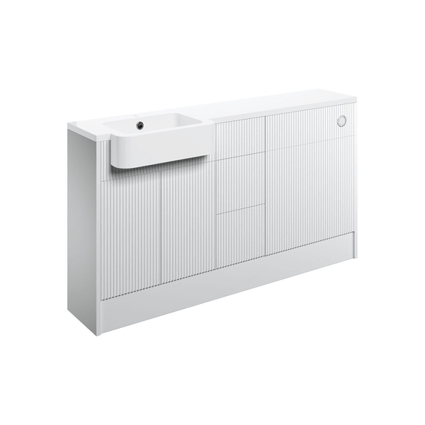 Ruby Benji 1542mm Basin / WC & 3 Drawer Unit Pack (Right Hand) - Matt
