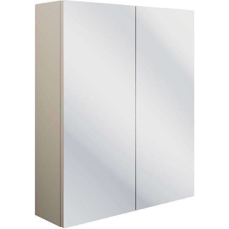 Ruby Cookie 600mm 2 Door Mirrored Wall Unit - Matt Latte - RUBY106180
