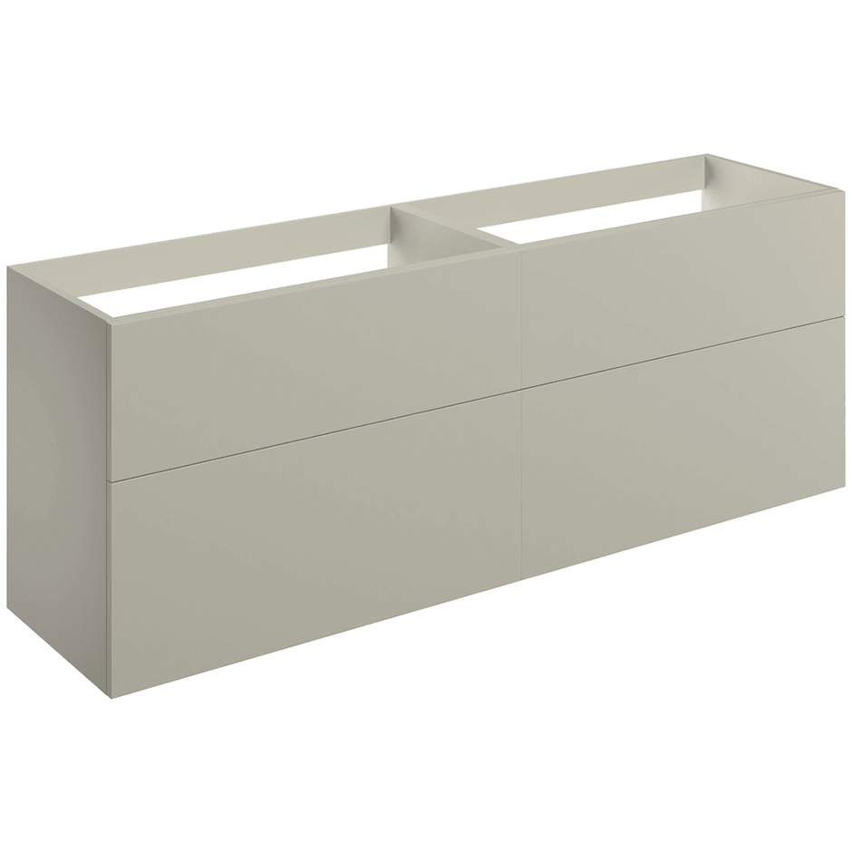 Ruby Kobe 1180mm Wall Hung 4 Drawer Basin Unit (No Top) - Matt Latte