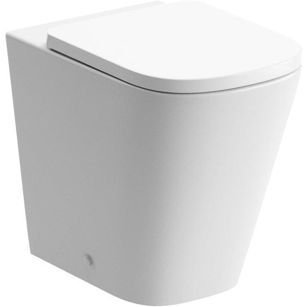Ruby Roo Rimless Back To Wall Comfort Height WC & Soft Close Seat - RU