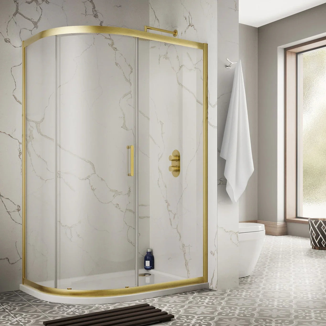 Sommer 8 1200 x 800mm Single Door Offset Quadrant Shower Enclosure - 8
