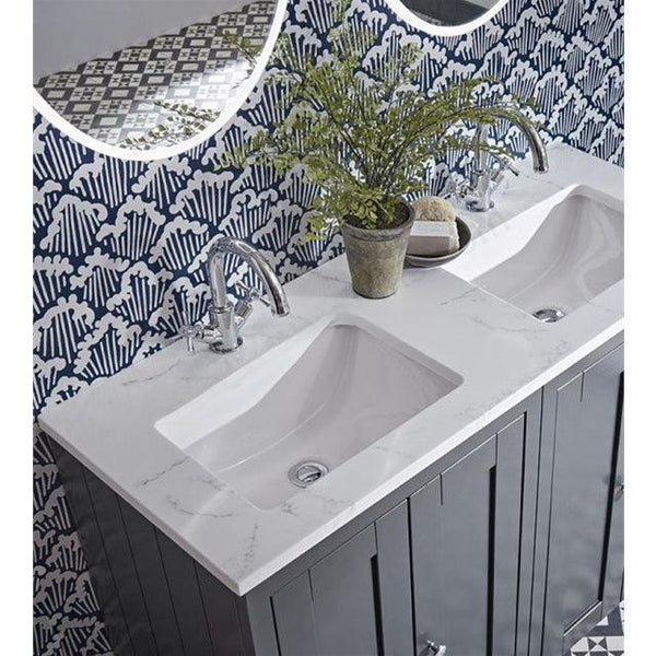 Tavistock Lansdown 1200mm Straight Double Basin Worktop & Upstand - Ca