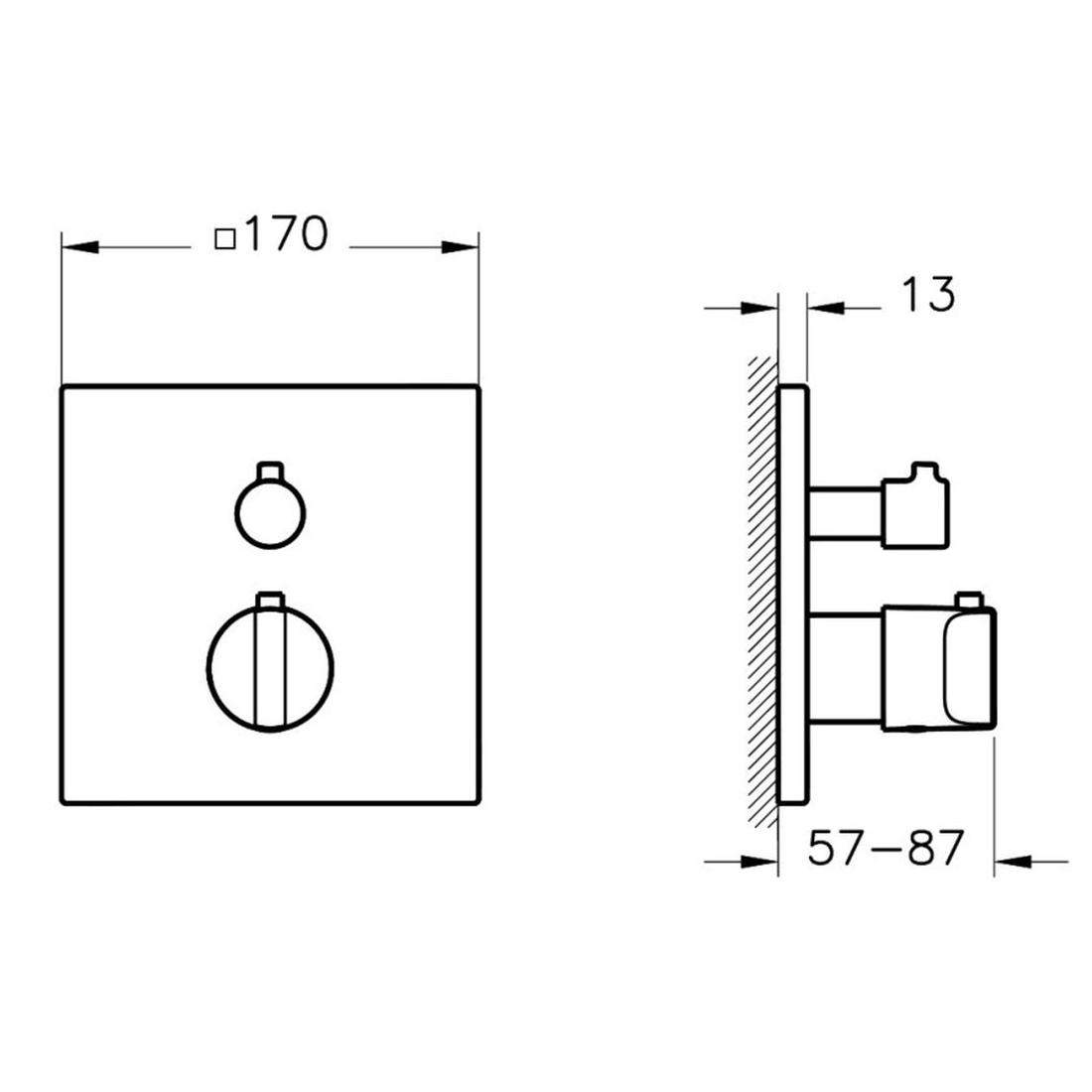 VitrA Suit Integrated Thermostatic Shower Mixer | Soft Gold | A4287374